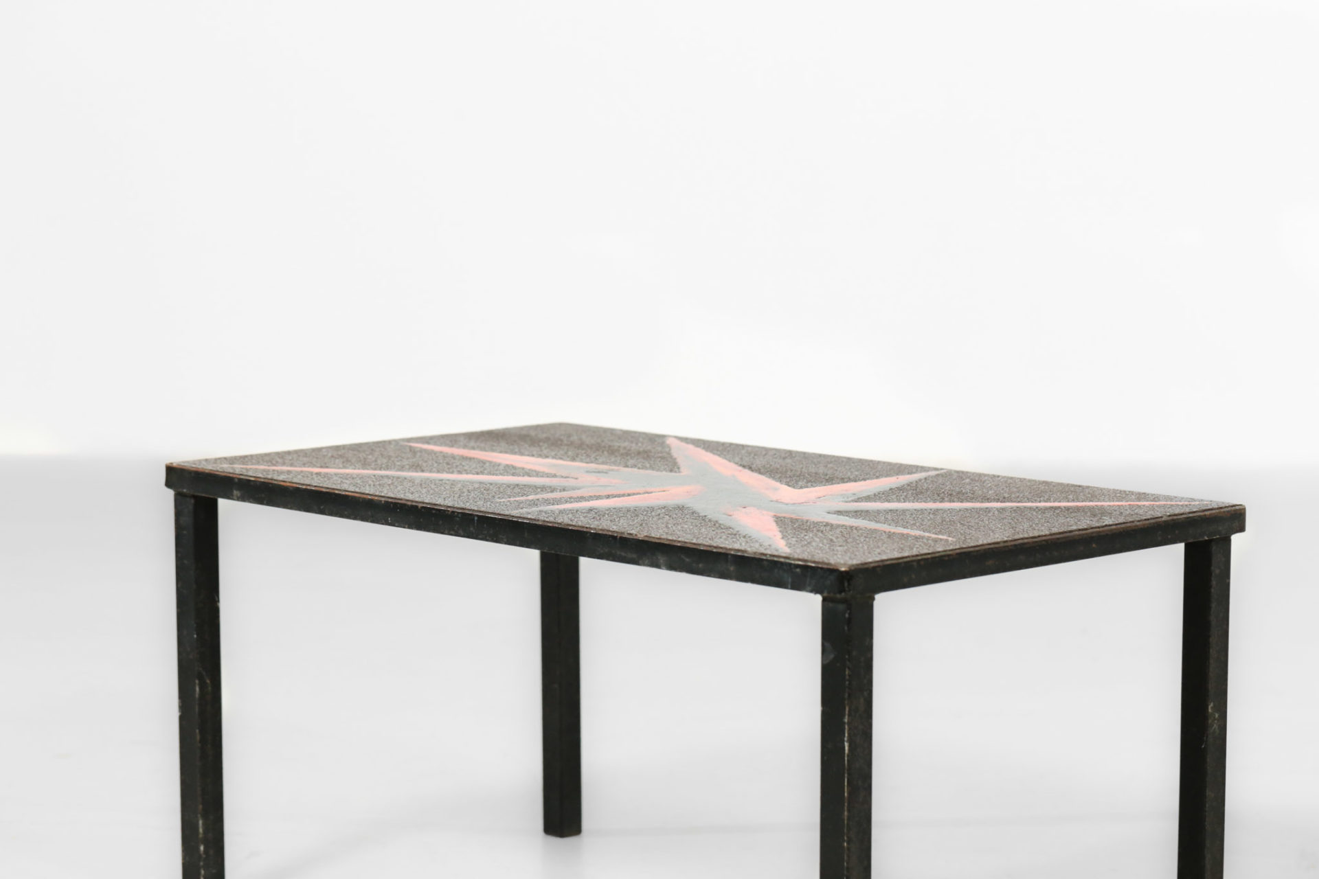 petite table basse pierre de lave emaillé jaffeux - Danke Galerie