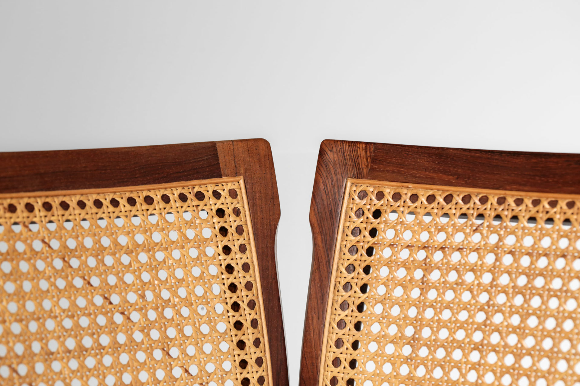 illum wikkelso leather sofa in rosewood and woven rattan cane - D303 ...