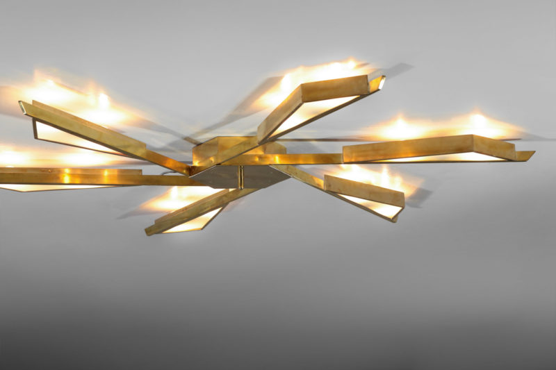 Modern Italian "Elypsa" Flushmount, Style Arredoluce Angelo Lelli ...