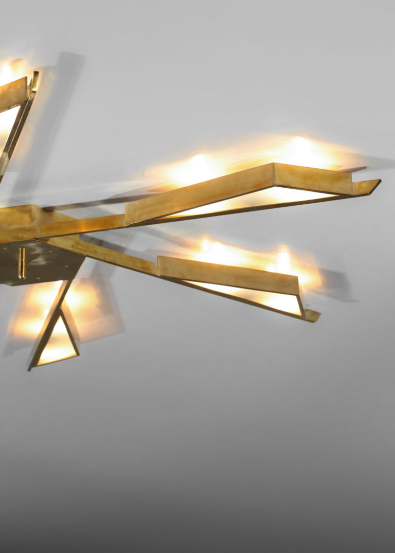 Modern Italian "Elypsa" Flushmount, Style Arredoluce Angelo Lelli ...