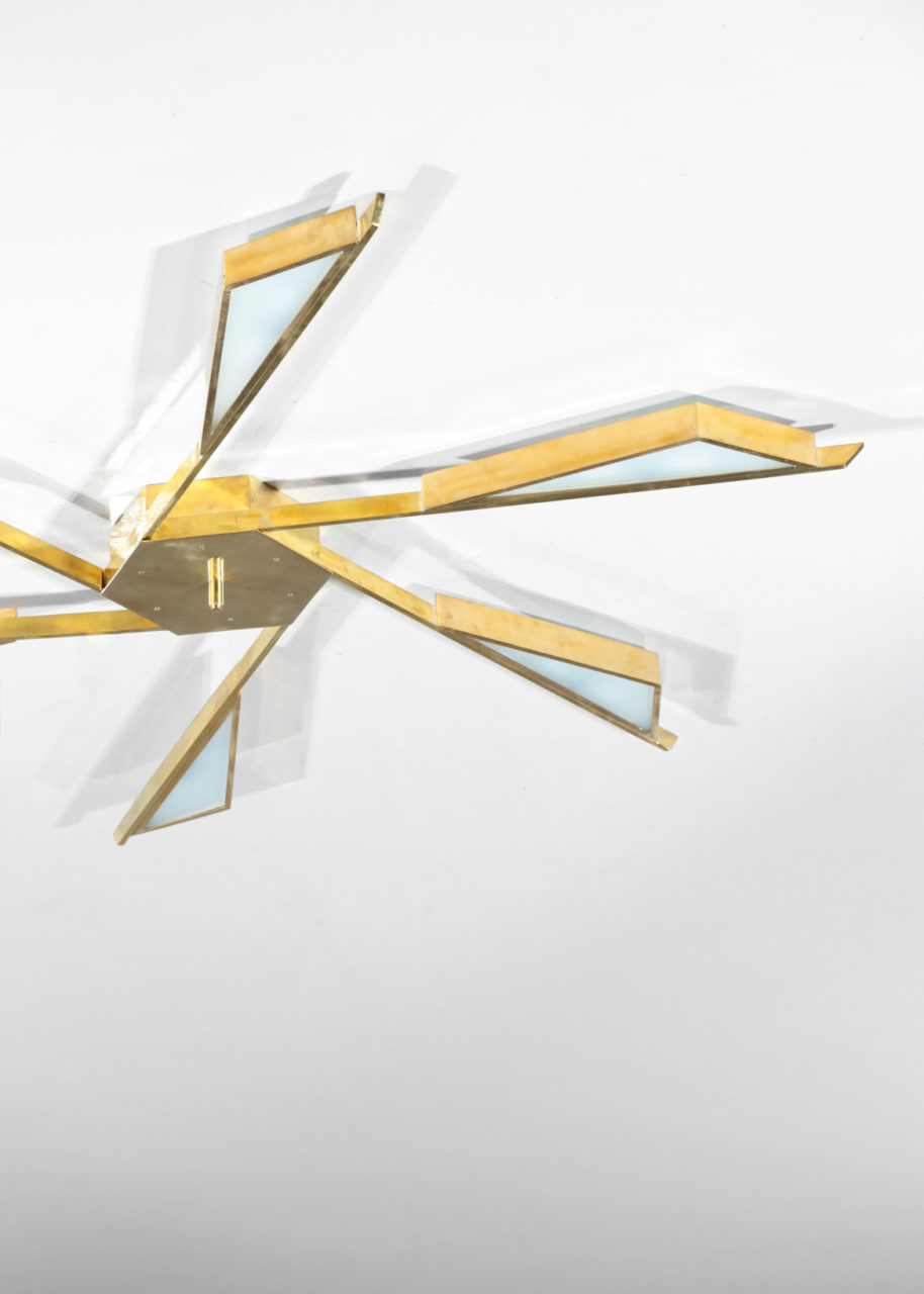 Modern Italian "Elypsa" Flushmount, Style Arredoluce Angelo Lelli ...