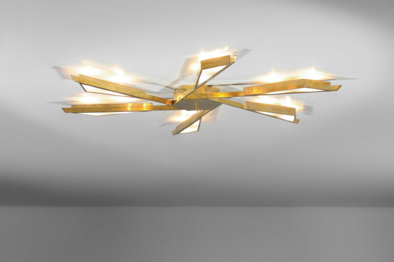 Modern Italian "Elypsa" Flushmount, Style Arredoluce Angelo Lelli ...