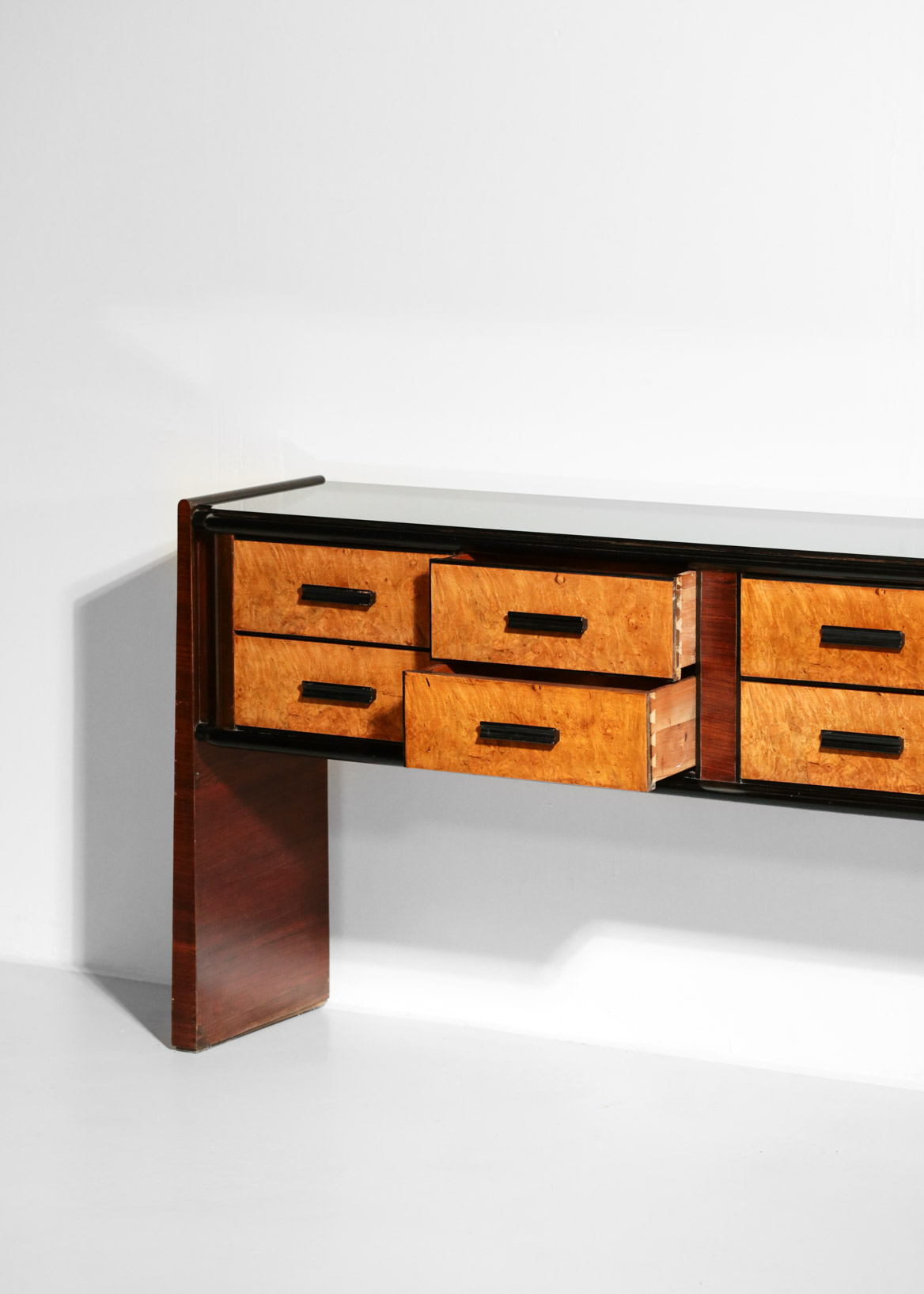 Buffet console Italienne vintage Design années 60 à tiroirs bois de ...