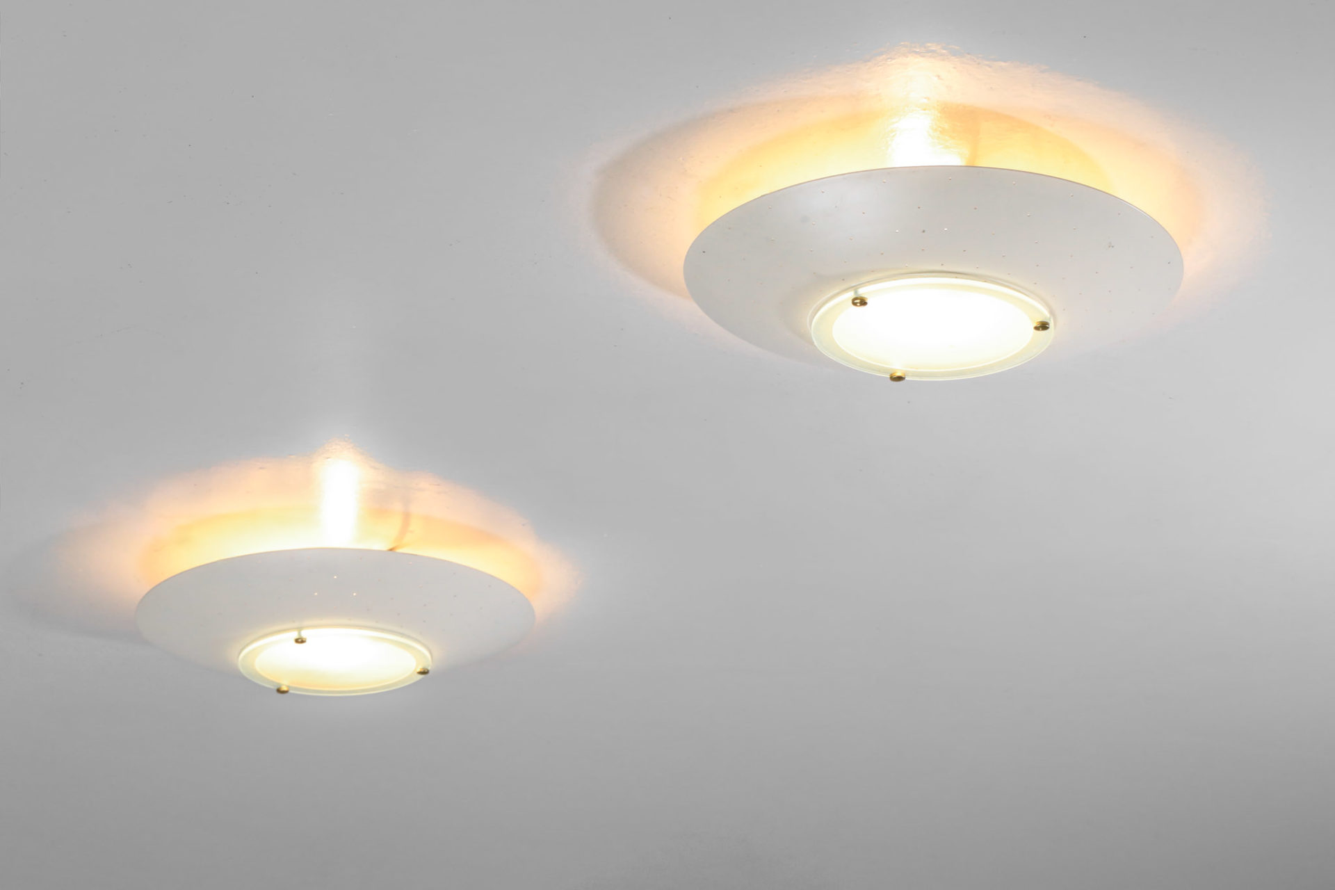 Pair of Italian ceiling lights by Oluce from the 70's and 80's - Danke ...
