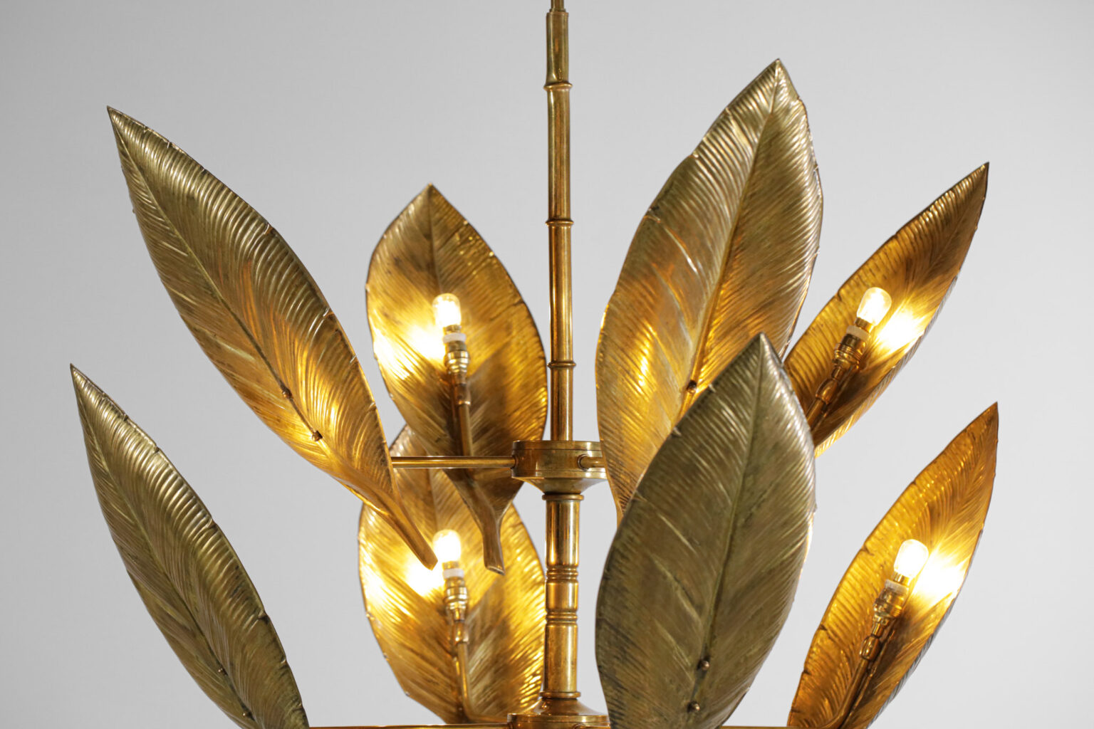 Lustre italien moderne feuilles style Tommaso Barbi "Flora" - VF104 ...