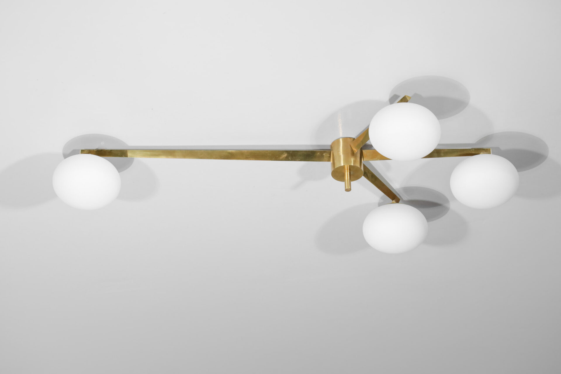 plafonnier 4 opalines style Angelo Lelli design italien "Mila" - GU106 ...