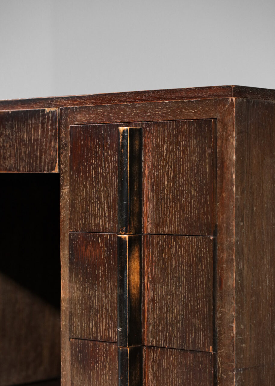 bureau moderniste en chêne cerusé des années 40 français - Danke Galerie