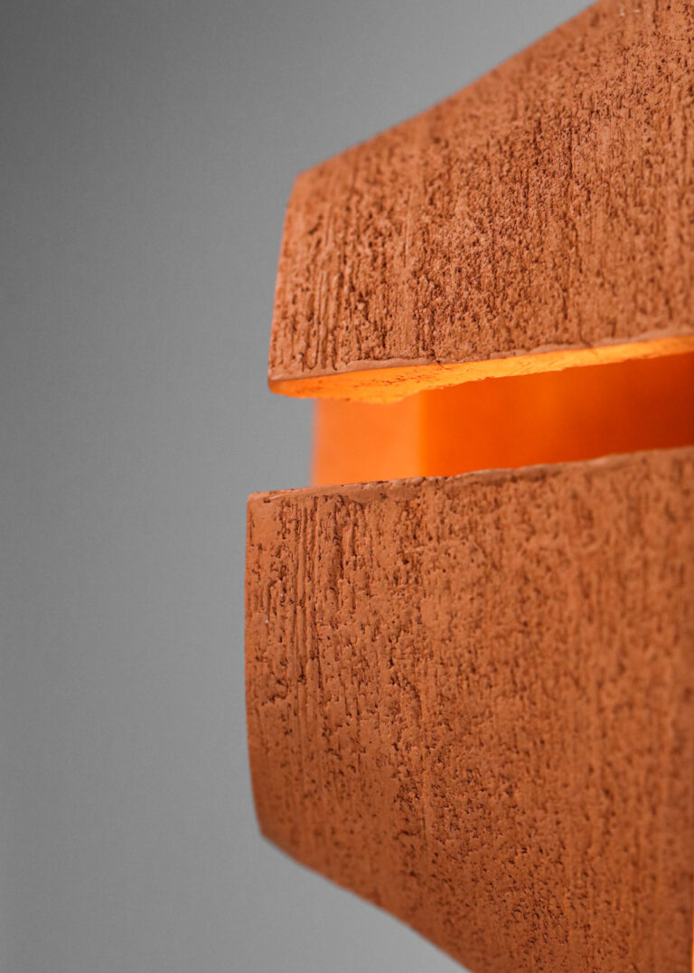 Pair of sconces in chamotte clay by Katia Mihaylova - KM02 - Danke Galerie