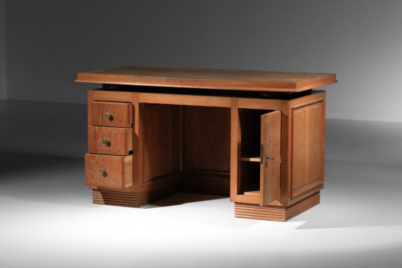 art deco desk in ceruse oak from the 40s - H750 - Danke Galerie
