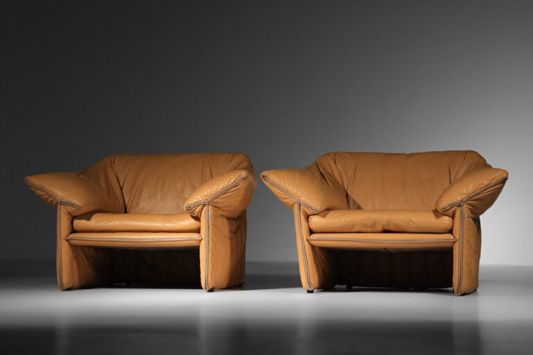 Pair of armchairs by mario bellini model “Le stelle” for B&B italia ...