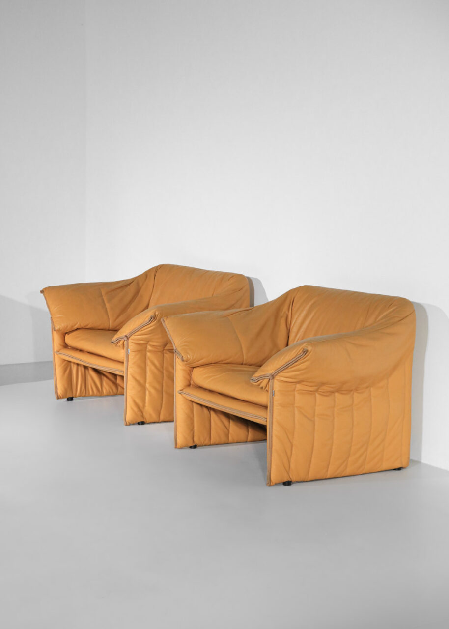 Pair of armchairs by mario bellini model “Le stelle” for B&B italia ...