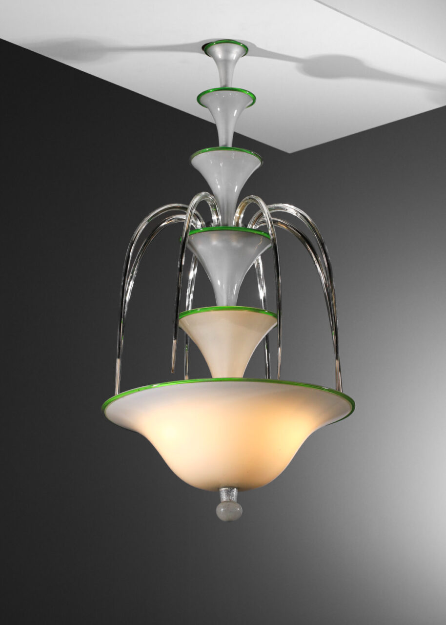 Murano glass chandelier attributed to Napoleone Martinuzzi for Venini ...