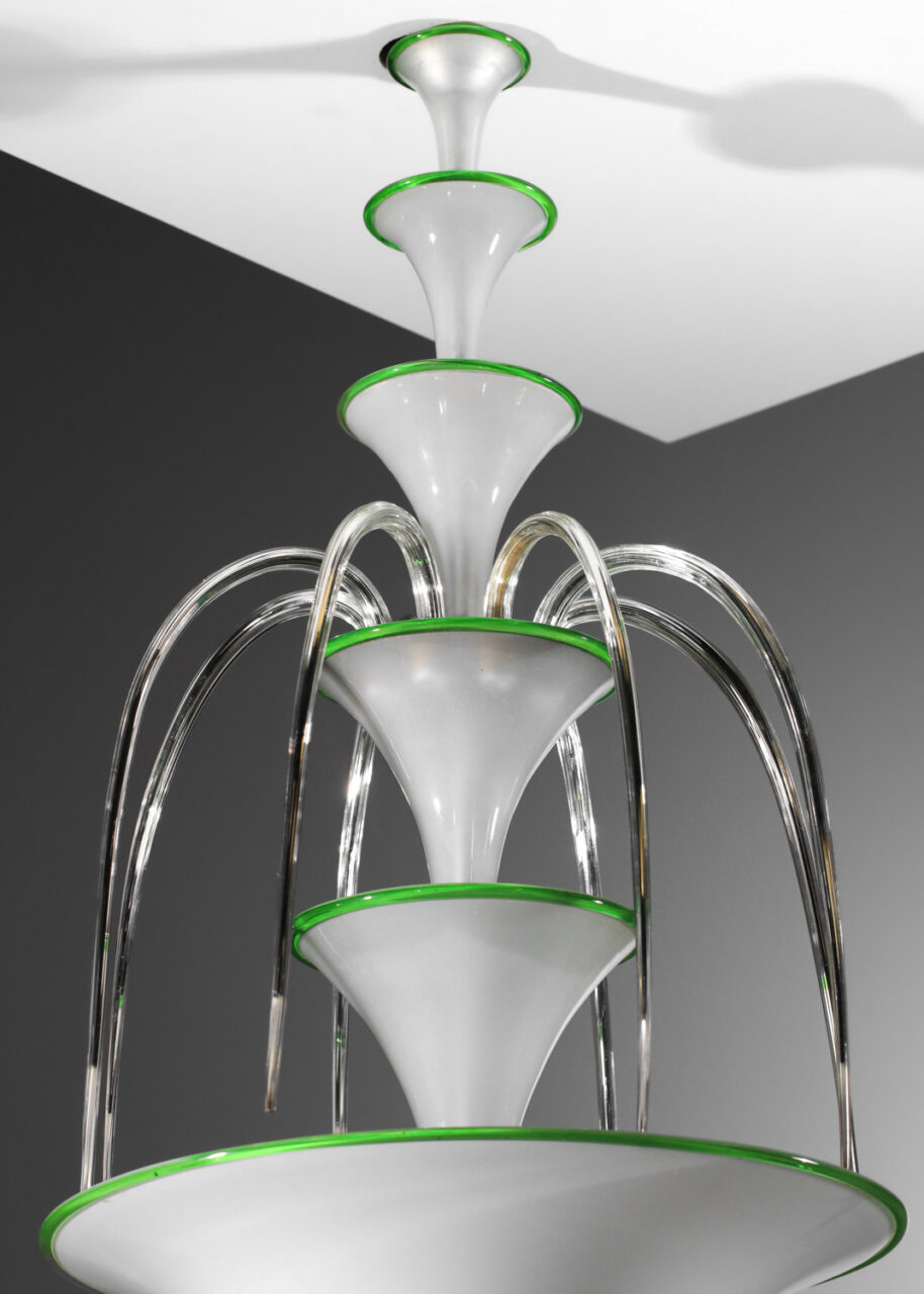 Murano glass chandelier attributed to Napoleone Martinuzzi for Venini ...